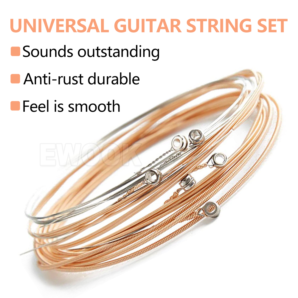 Acoustic Music Guitar Strings Steel Premium Light Universal 6 Pcs Sent ...